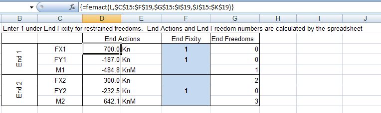 Frame Analysis with Excel 1 – Single beam | Newton Excel Bach, not ...