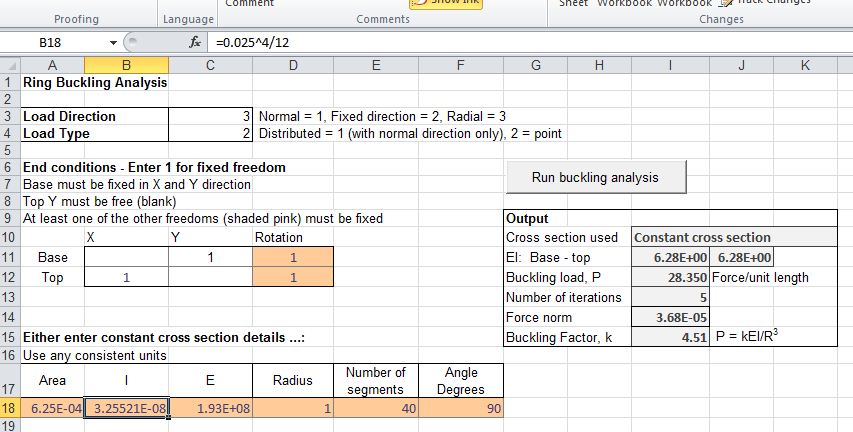 Buckling of rings and arches | Newton Excel Bach, not (just) an Excel Blog