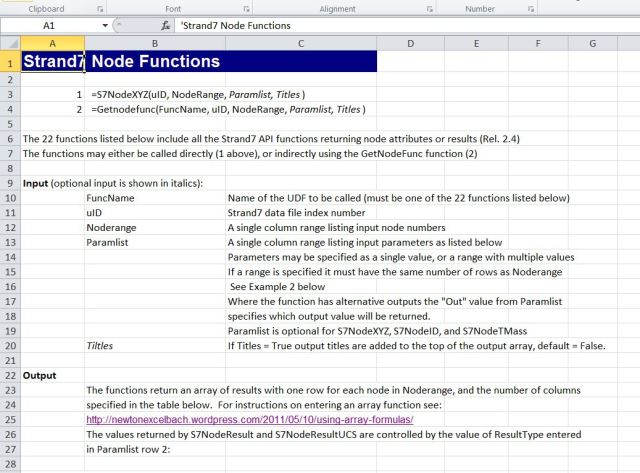 Strand7 API GetNode functions | Newton Excel Bach, not (just) an Excel Blog