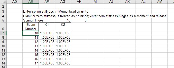 Frame analysis with spring releases; 2D | Newton Excel Bach, not (just ...