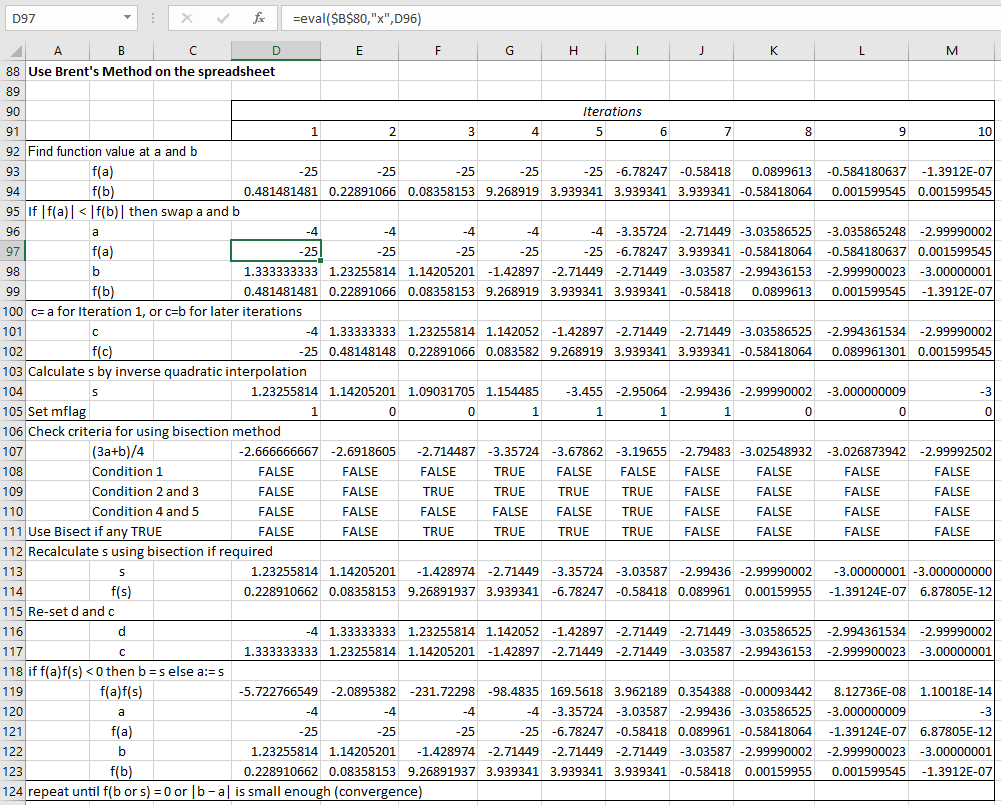 Brent’s Method; Update and Examples | Newton Excel Bach, not (just) an ...