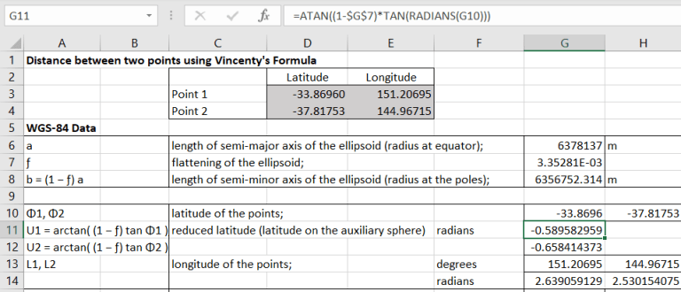 Spherical Geometry and Vincenty’s Formulae | Newton Excel Bach, not ...