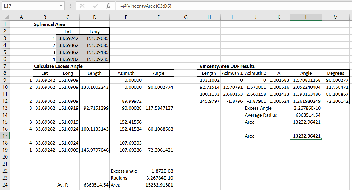 Spherical Geometry and Vincenty’s Formulae | Newton Excel Bach, not ...