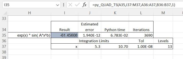 Scipy Functions with Excel and pyxll 6 – Integration | Newton Excel ...