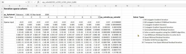 Scipy Functions With Excel And Pyxll 7 Linear Algebra Newton Excel 5852